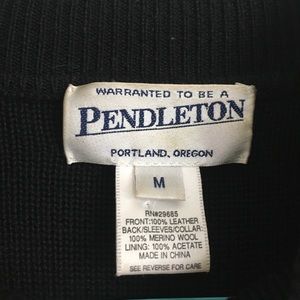 Pendleton | Jackets & Coats | Pendleton Leather Jacket With Merino Wool ...